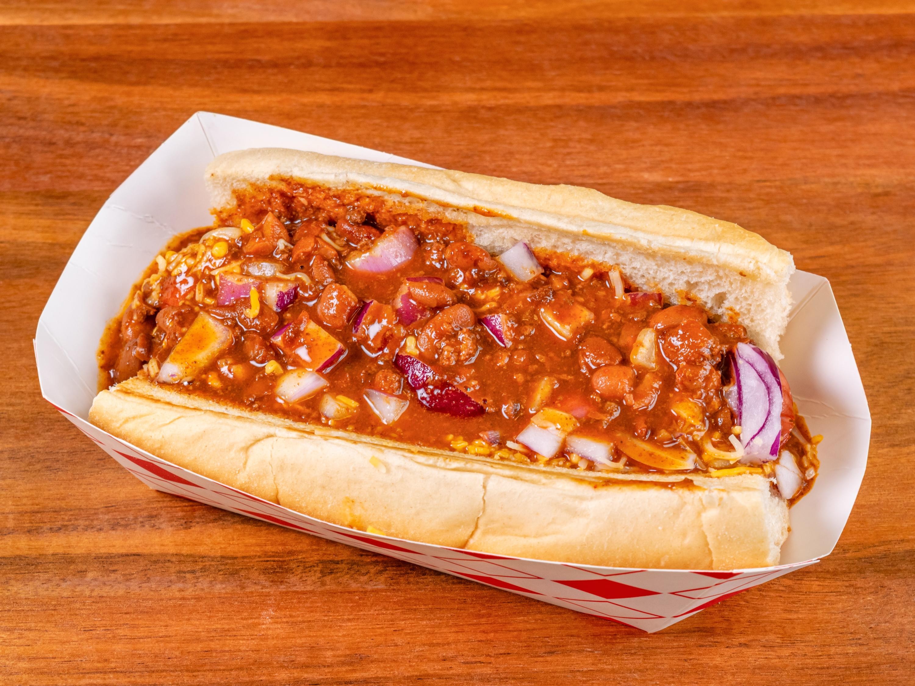 Patty Shack 1000 Hylan Drive, Ste D3 - Jumbo chili Dog(1/4lb) Only