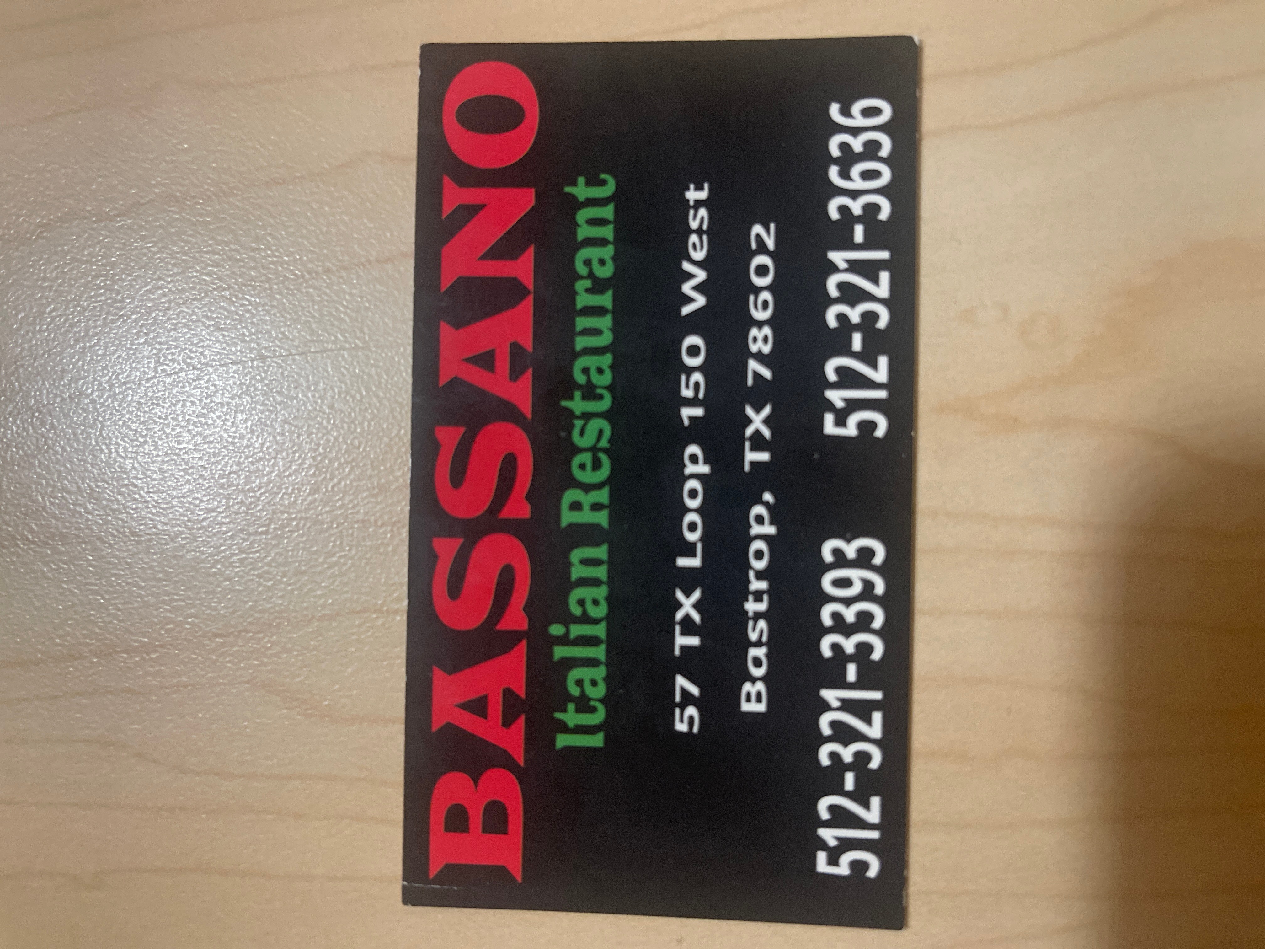 Bassano Italian Restaurant 57 TX-150 Loop West