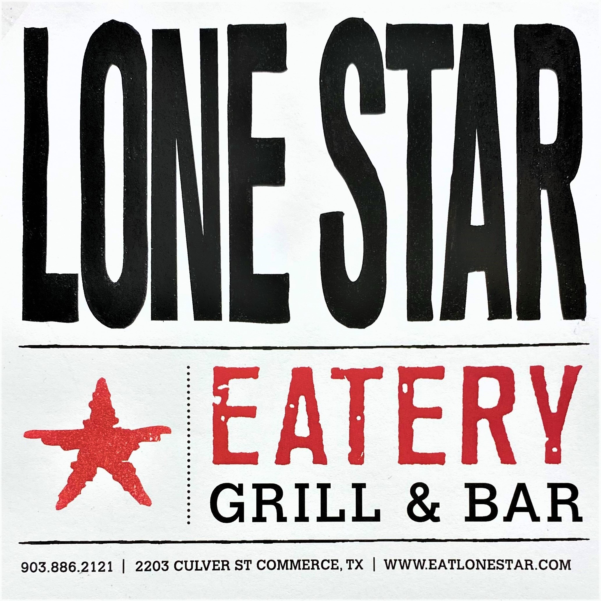Lone Star Eatery Grill & Bar - menu