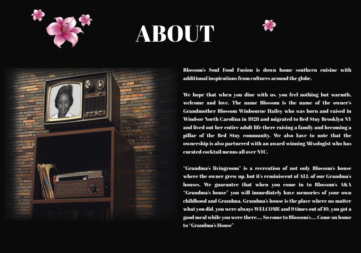 Blossom's Soul Food Fusion 911 Dekalb Avenue | Toast