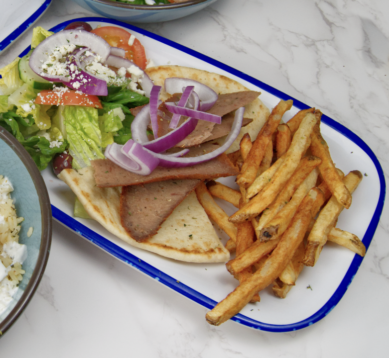 YAMAS Greek Eatery - Lamb and Beef Gyro Platter