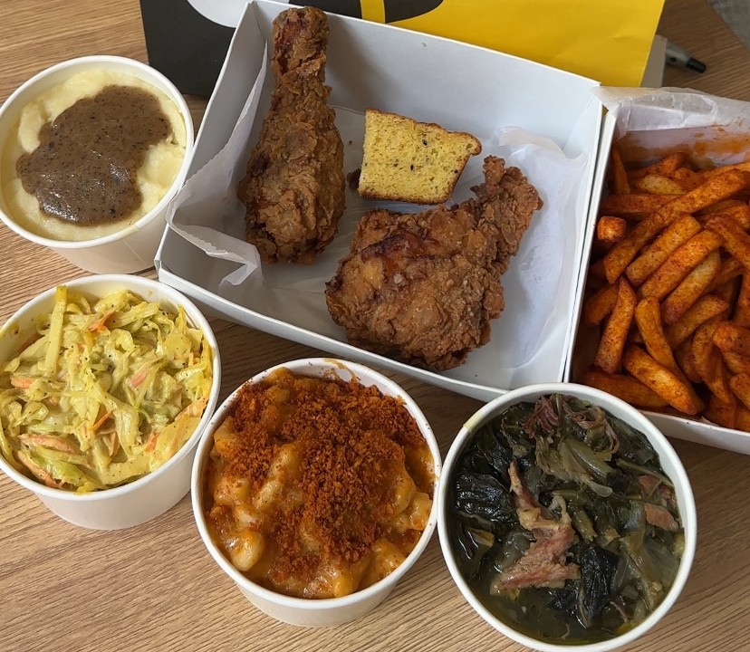 Doro Soul Food - 2 pc Fried Doro Plate & choice of any one side