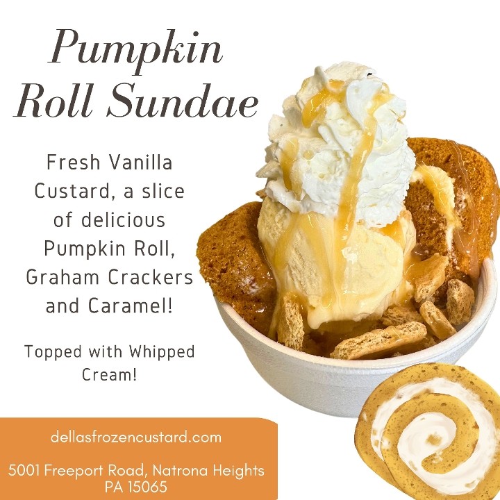 Dellas Frozen Custard 5001 Freeport Road - Pumpkin Roll Sundae