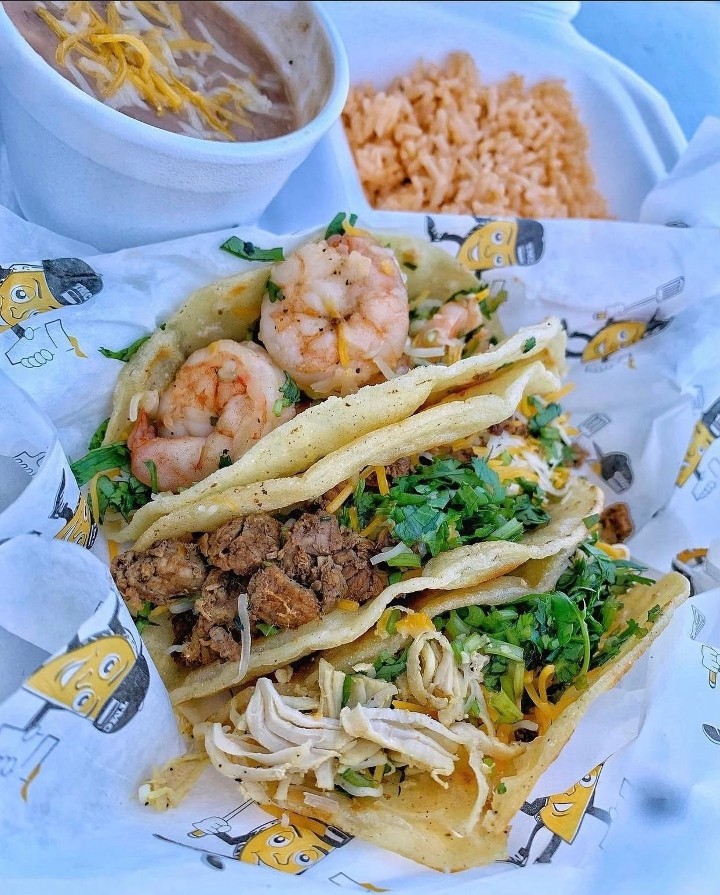 Taco Mell - One of Each Taco Plate