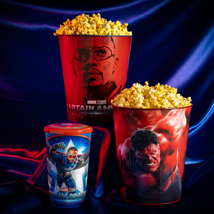 El Paso - Captain America-Red Hulk Popcorn Tins (W / Bottomless popcorn)