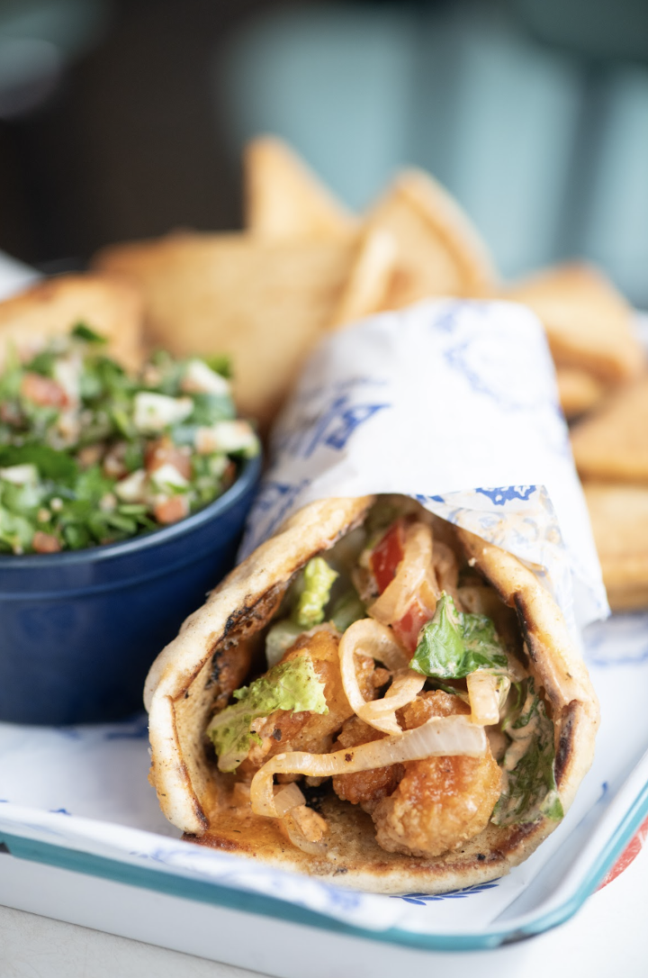 Bluto's Greek Tavern - Fried Shrimp Gyro