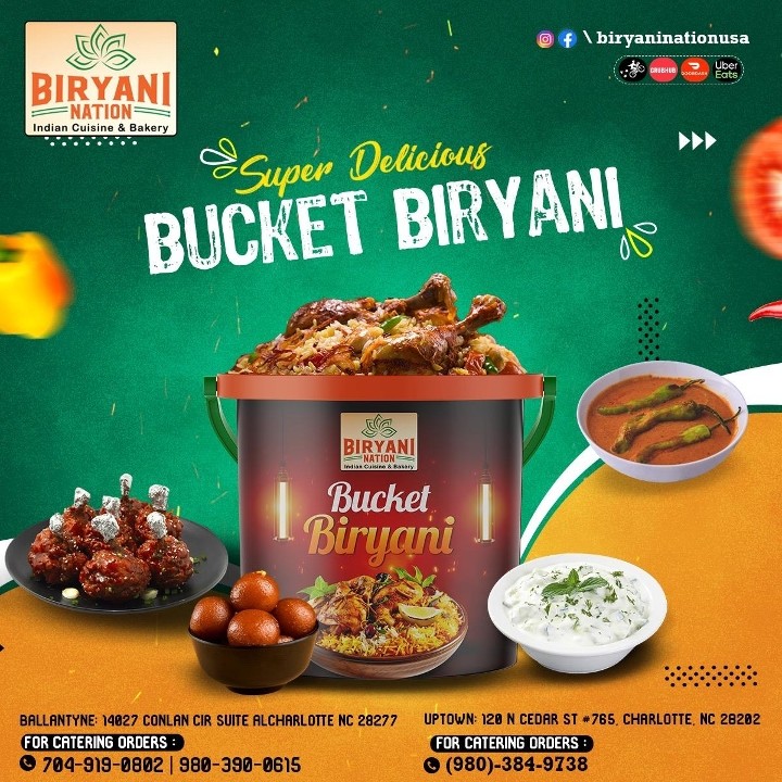 Biryani Nation - Ballantyne - Shrimp Fry Bucket Biryani