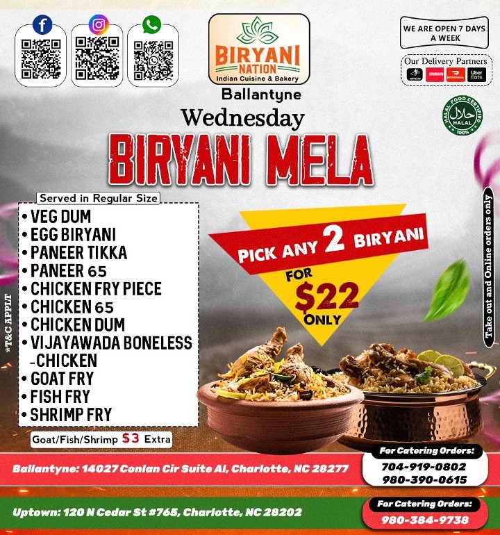 Biryani Nation - Ballantyne - Veg Manchurian Noodles