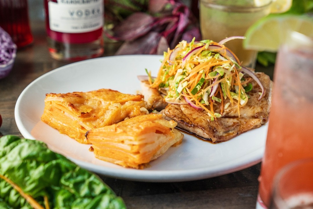 B. Matthew's Eatery - Tamari Honey Glazed Chicken Thighs