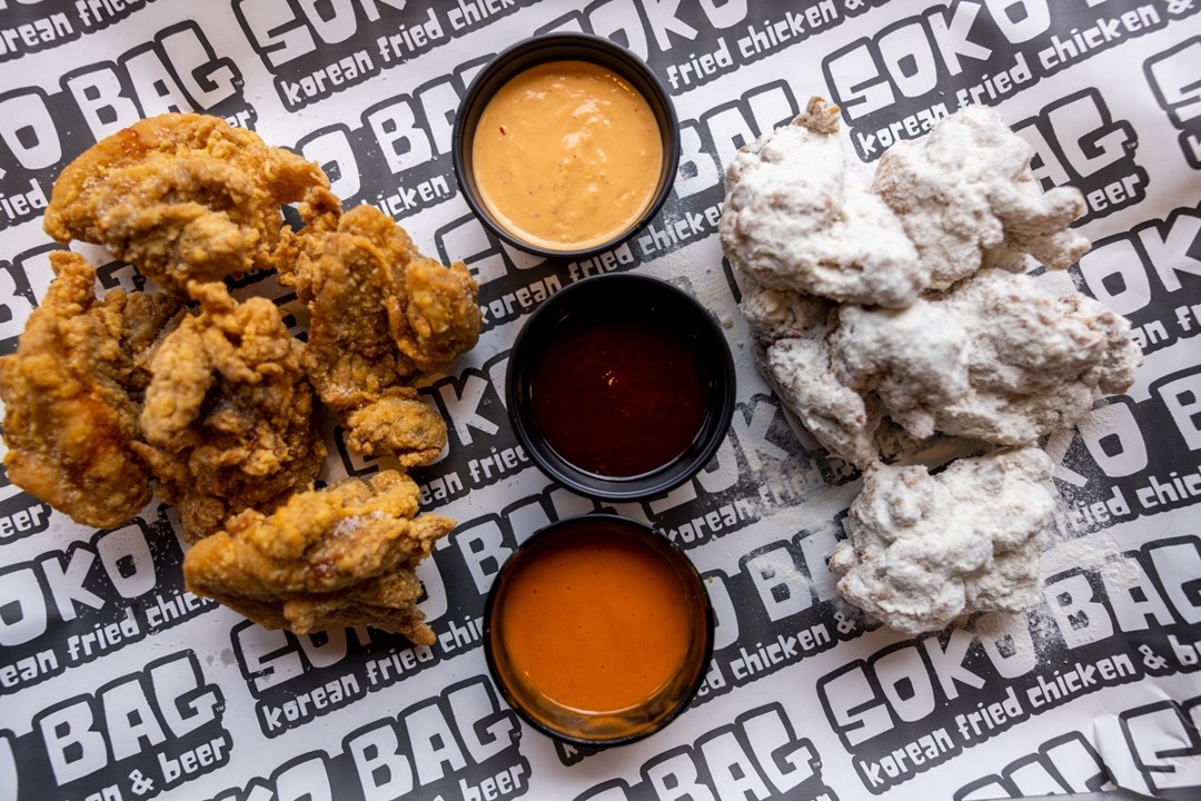 Soko Bag Korean Fried Chicken 95 Nutt Road - Bulgogi Cheesesteak Egg Rolls