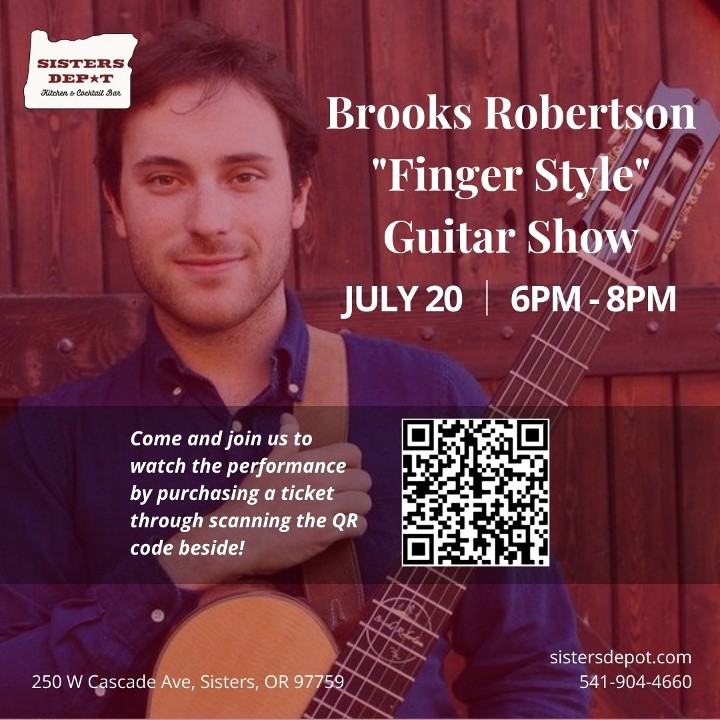 250 West Cascade Avenue - July 20 - Brooks Robertson "Finger Style" Guitar
