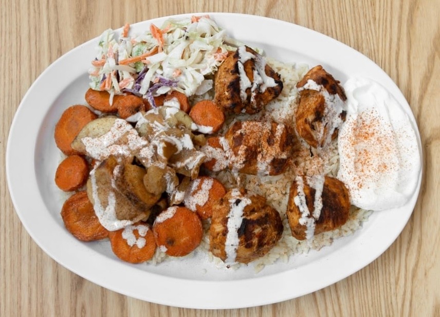 Beirut Kitchen - chiken kababs plate
