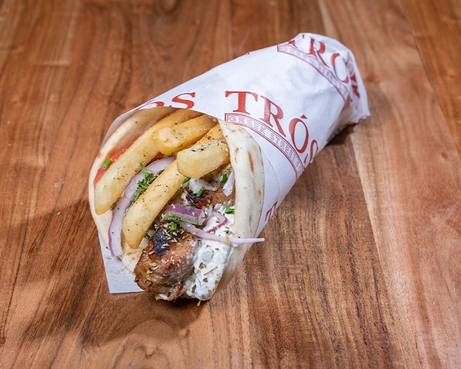 Trós Greek Street Food- Harrison - Bacon Chicken Pita Gyro