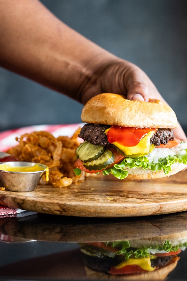 Trackside Burgers & BBQ - Fire Cracker Burger