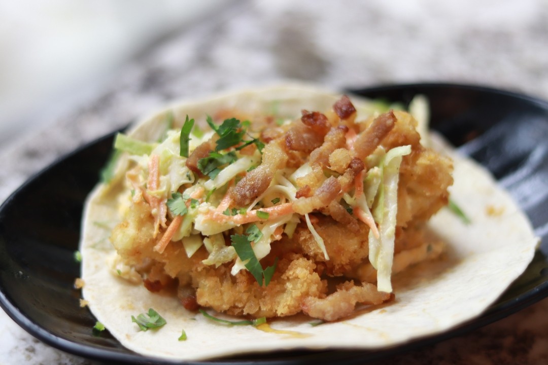 TS - Evans - Crispy Chicken and Pork Belly Pimento Loco Tako