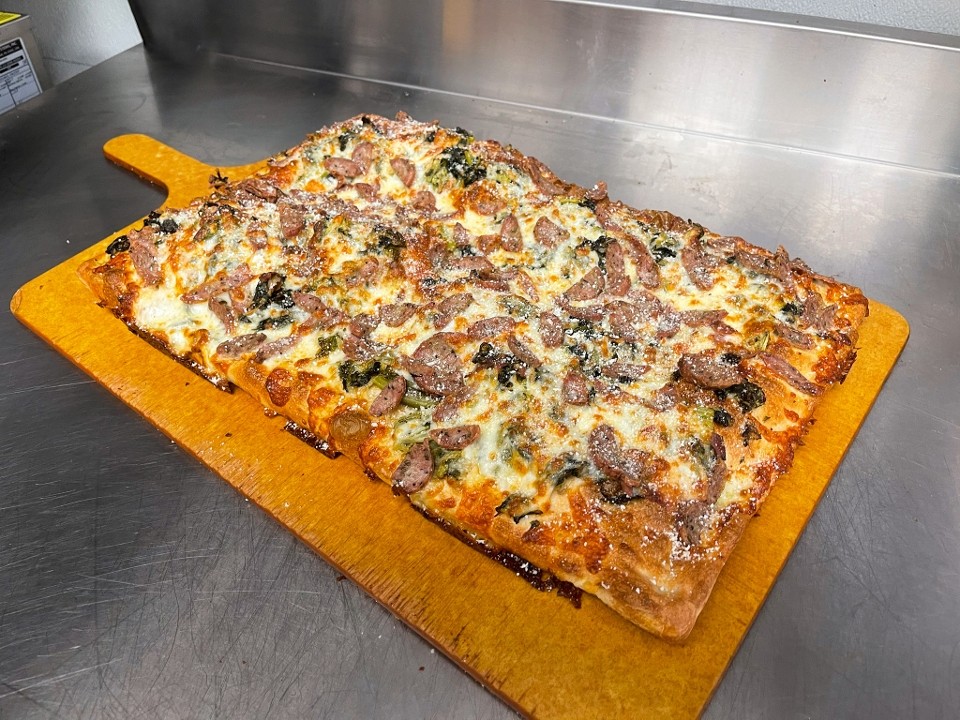Franky's Pizza and Delicatessen - Italian Greens & Sausage Pizza