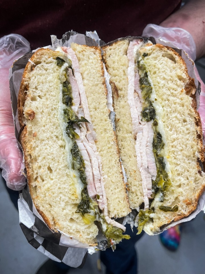 Franky's Pizza and Delicatessen - Italian Greens & Sausage Pizza