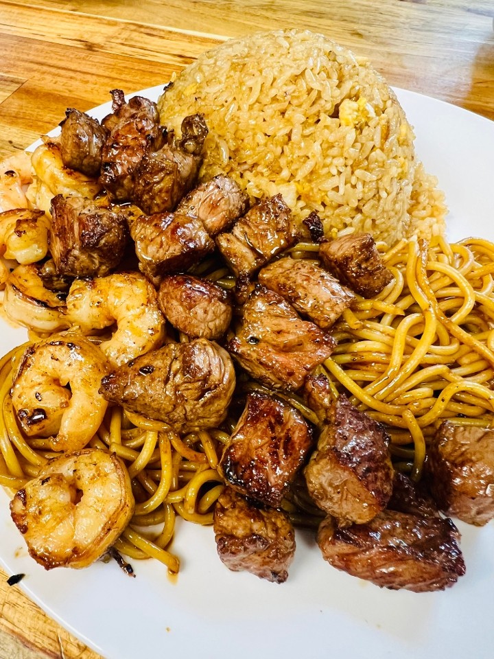 Fire Bowl | Hibachi, Sushi, & Pokè Bowls - Garlic Shrimp Hawaiian Plate