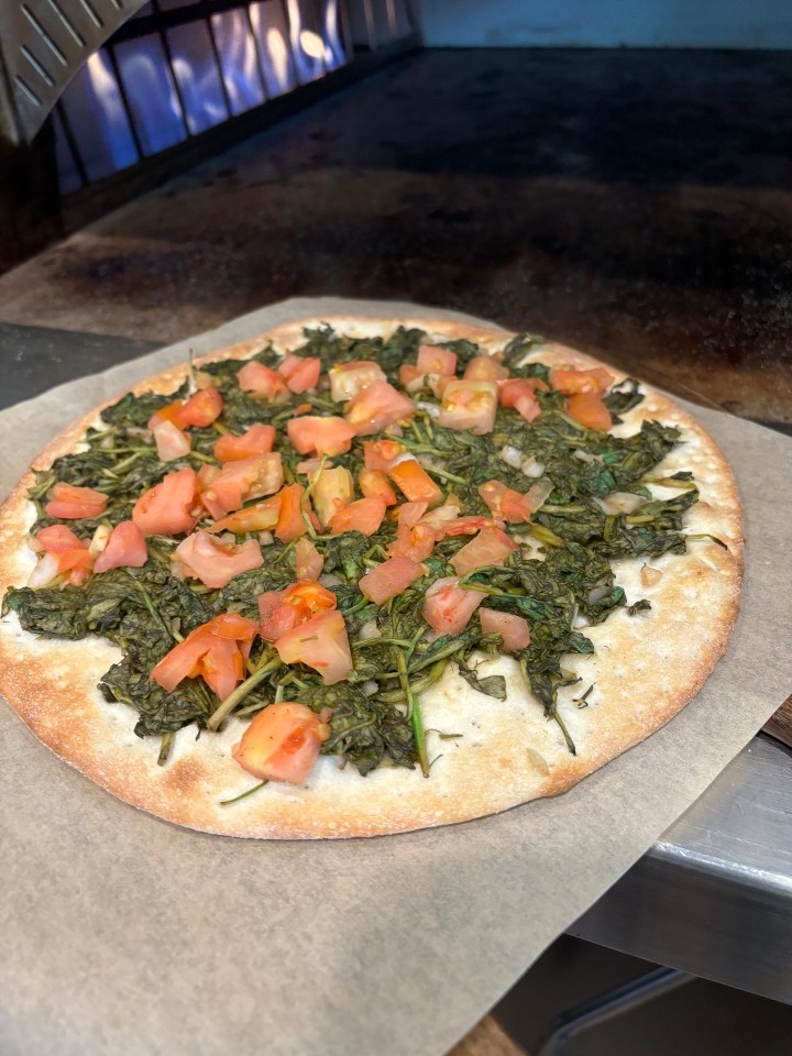 La Fresh Mediterranean Grill - Mushroom , Olive And Cheese Flatbread Pizza