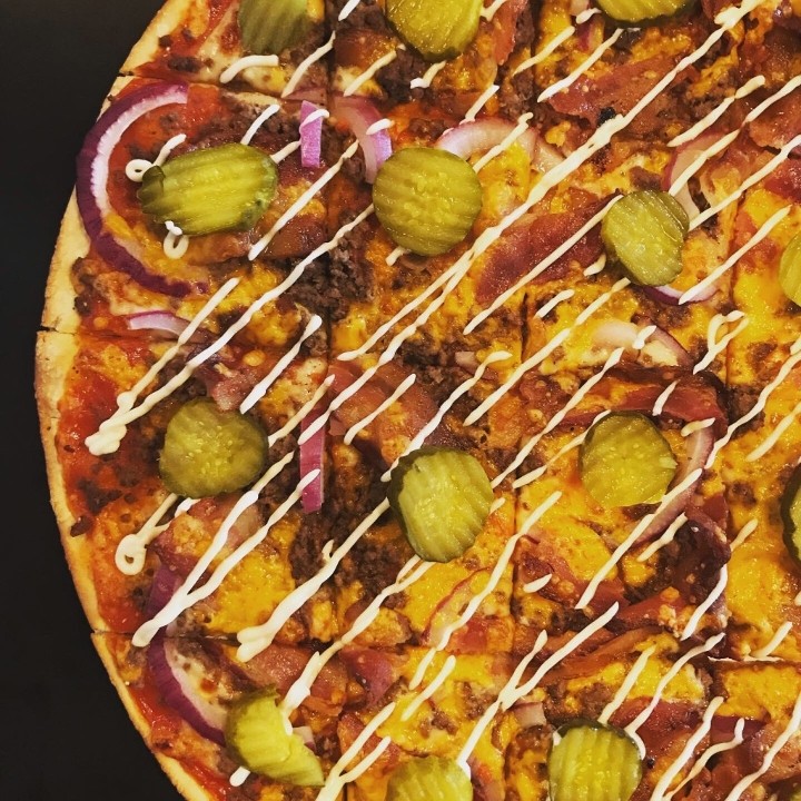 1111 W. Chicago Ave - 16" Thin Crust - July Pizza of the Month - Bacon ...
