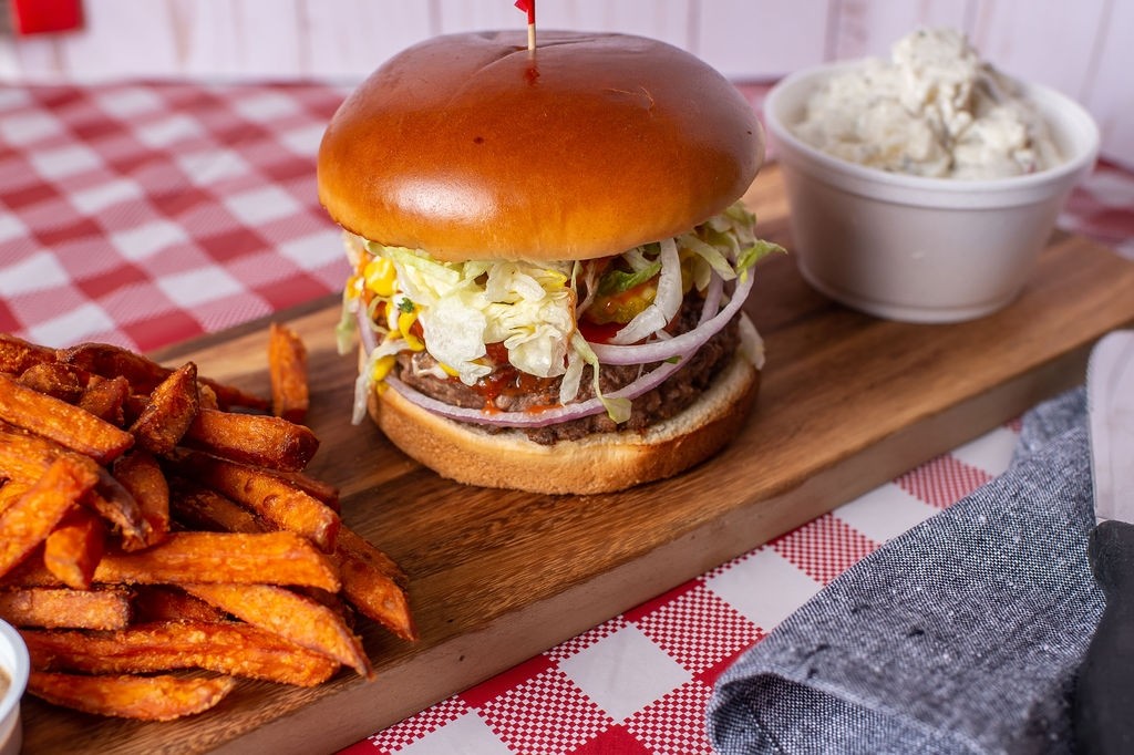 Johnny's Bar-B-Q and Catering - Johnny's Jumbo Cheese Burger