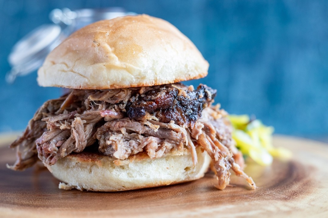 Pickles and Bones Barbecue - Pulled Pork Sandwich