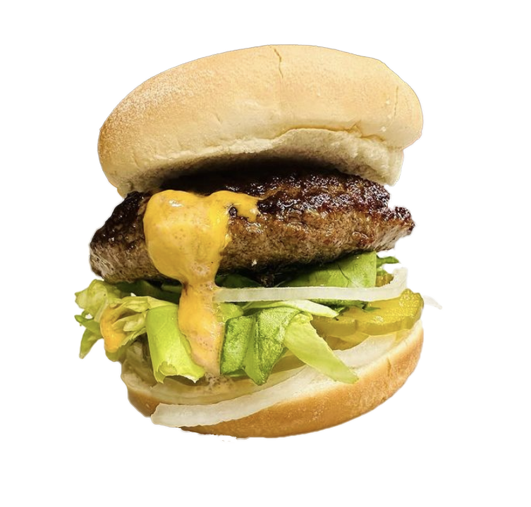 Lucy's Burger Bar Tennyson St - THE SAUCY SALLY stuffed burger