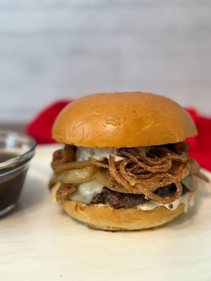 Belly Goat Burgers 725 Front Street - French Dip Burger